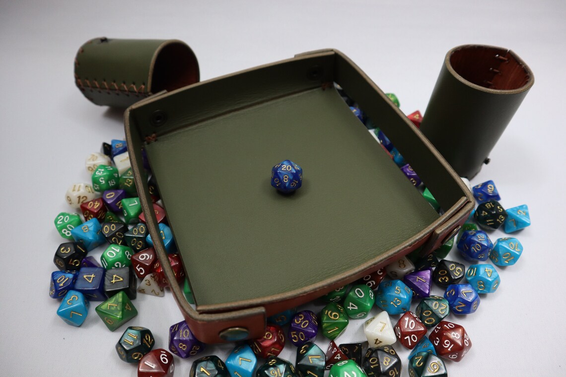 Dice Scroll Modular Rollable Dice Tray With Two Dice Cups - Etsy