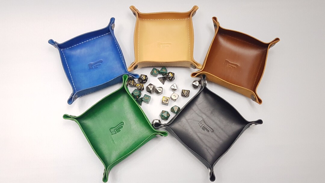 PDF Pattern: Collapsible Leather Dice Tray in Two Sizes With Decorative ...