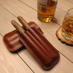 PDF Pattern: Leather Cigar Case in Two Parts and Room for Two or Three ...