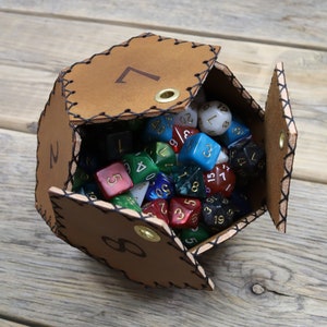PDF Pattern: Leather D12 Dice Bag. Files to Cut by Hand or With a Laser ...