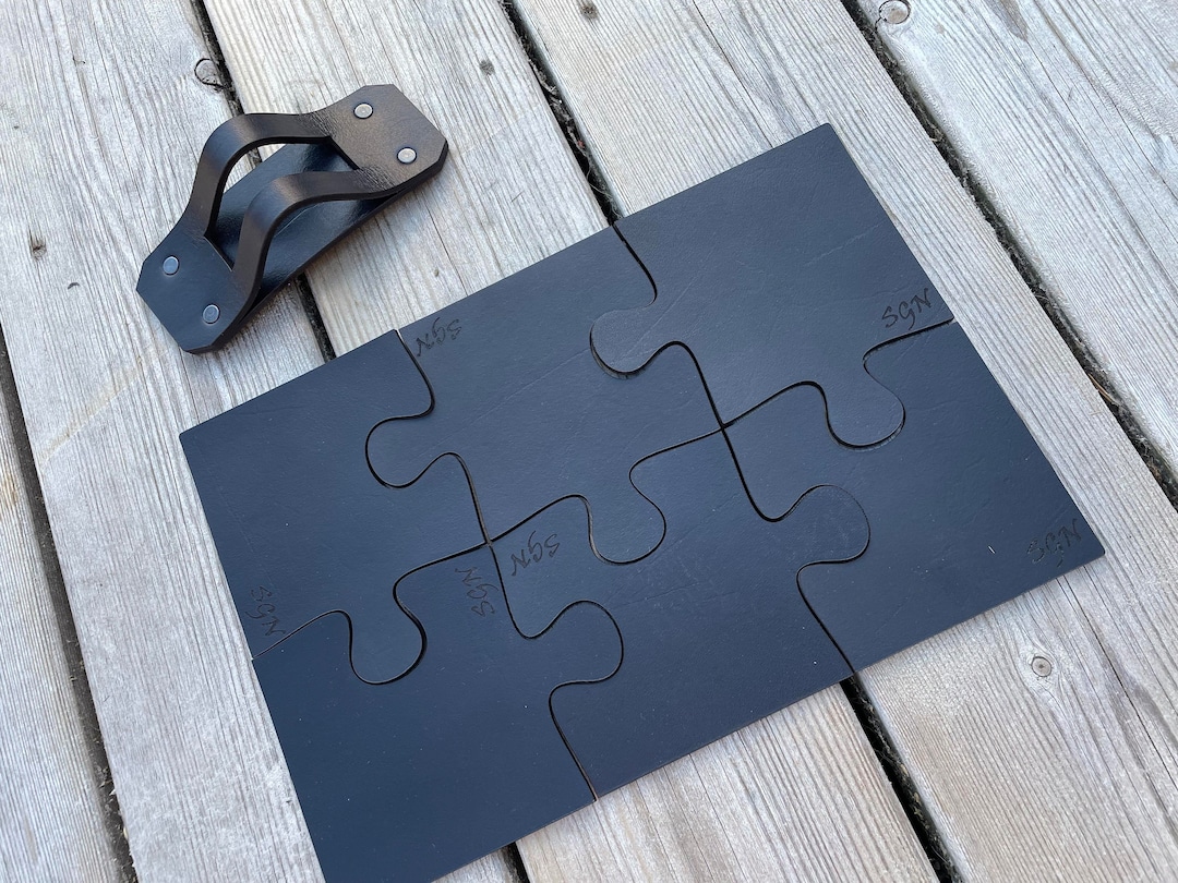 PDF Pattern: Leather Jigsaw Puzzle Coasters With Stand. Files to Cut by ...