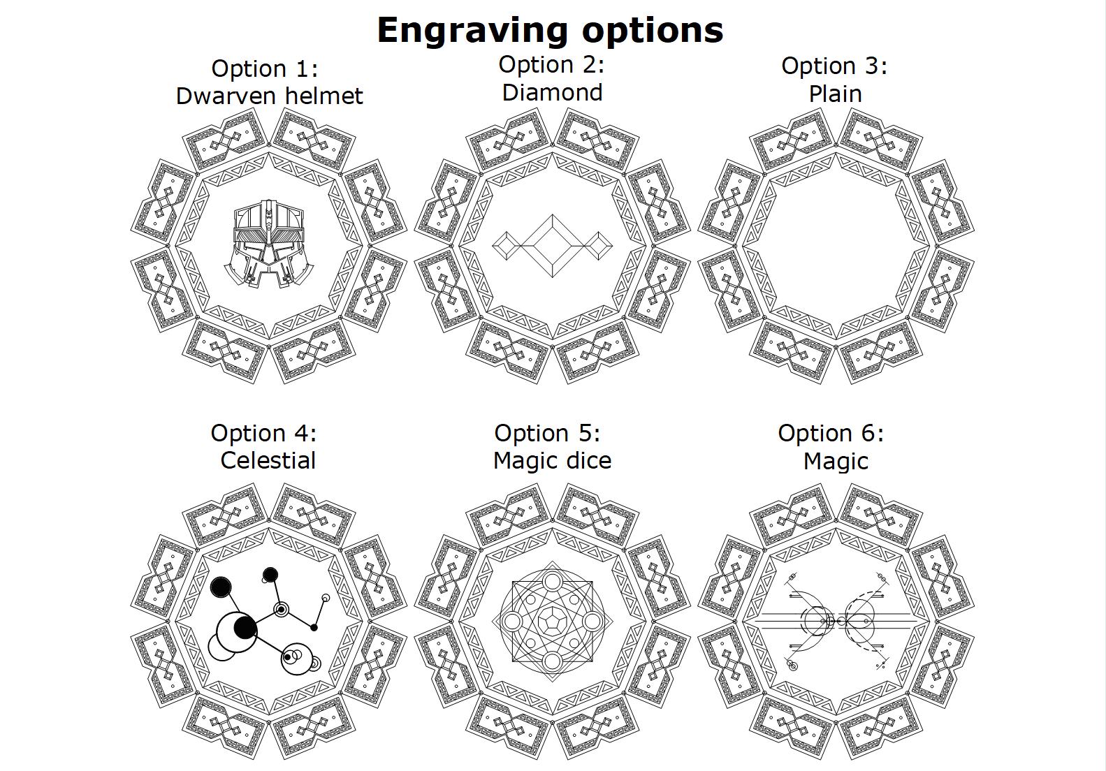 PDF Pattern: Leather Dwarven Dice Tray. Six Engraving Options! Files ...