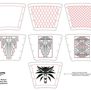 PDF Pattern: Leather Bracer/vambracer in Two Styles, With Two Scale ...