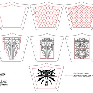 PDF Pattern: Leather Bracer/vambracer in Two Styles, With Two Scale ...