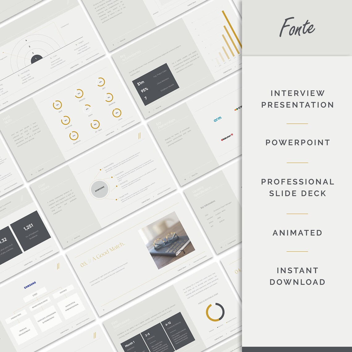 Interview Powerpoint Template / Job Interview Presentation / Slide Deck ...