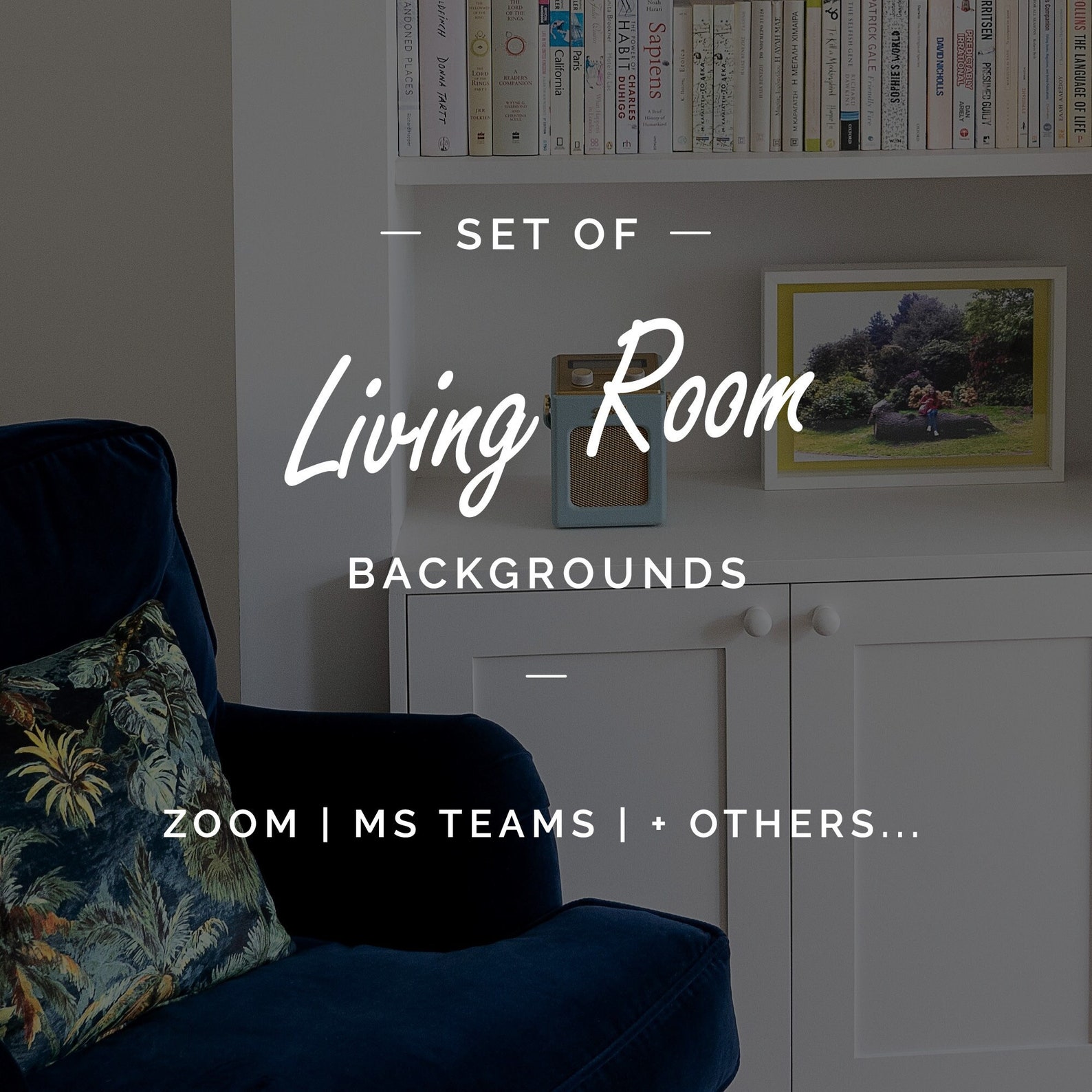 Living Room Virtual Meeting Background, Lounge Background for Zoom ...