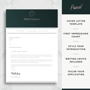 Professional Resume Template With Dark Green Header, Two Page Resume ...