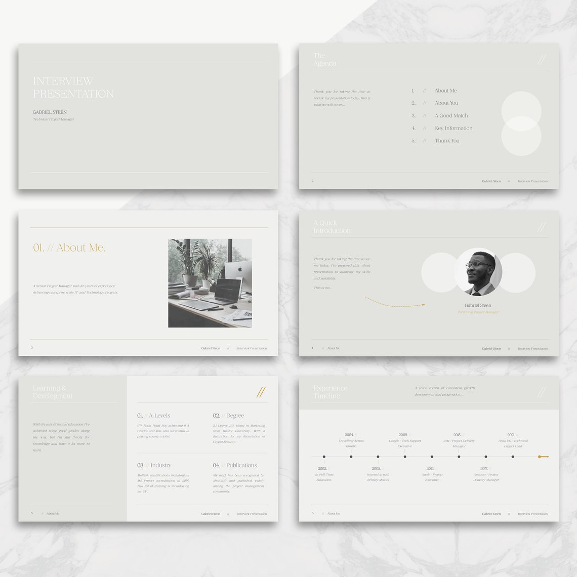 Interview Powerpoint Template / Job Interview Presentation / - Etsy