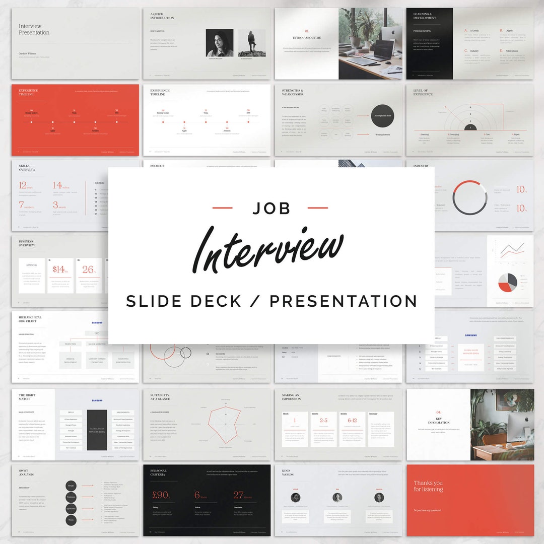 Powerpoint Presentation for Job Interviews | Modern Slide Deck to Land ...