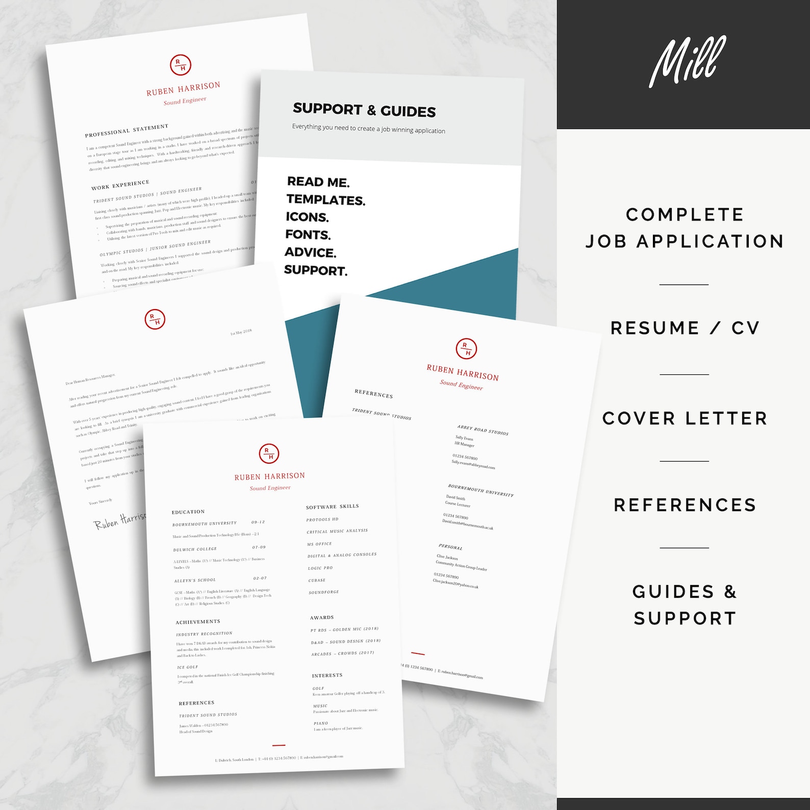 Simple Professional CV Template, Minimalistic CV Template, ATS ...