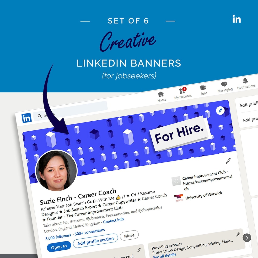 Linkedin Banner for Jobseekers | Linkedin Banner Template | Linkedin ...