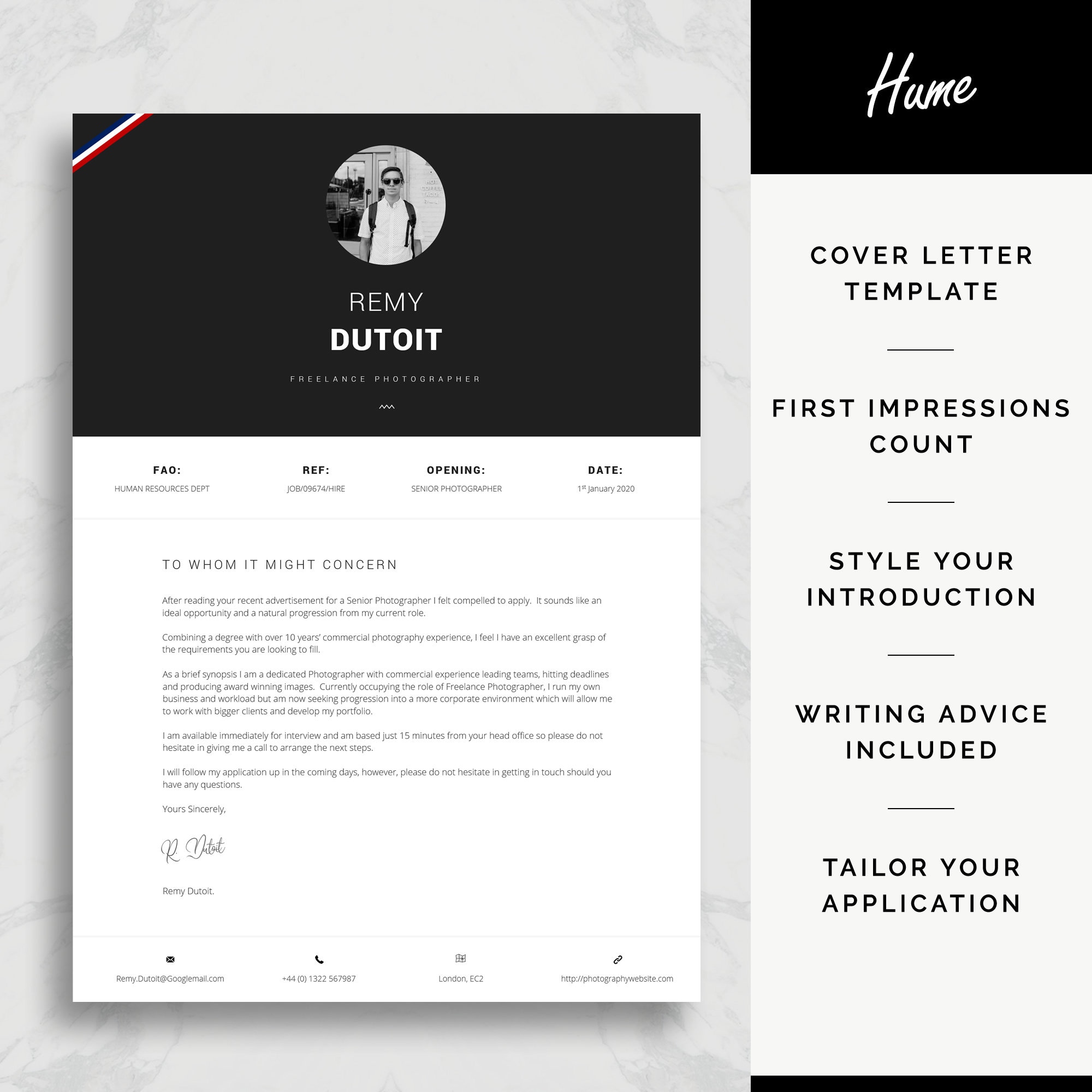 Creative Professional Resume Template for Freelancers Split Resume ...