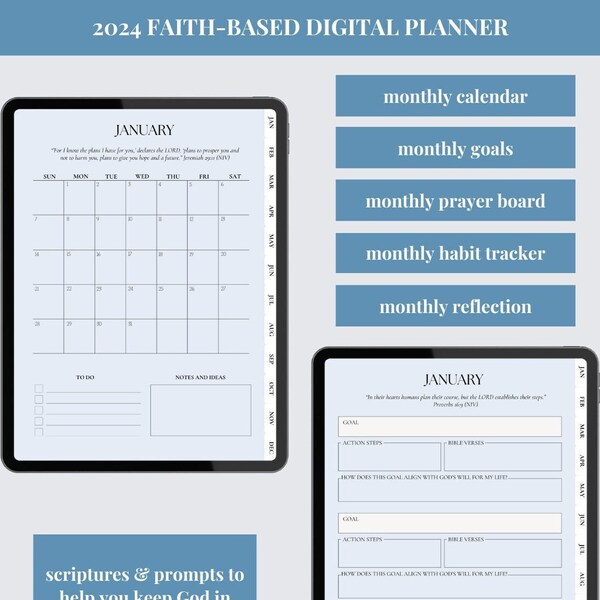 Faith Based Digital Planner - Etsy