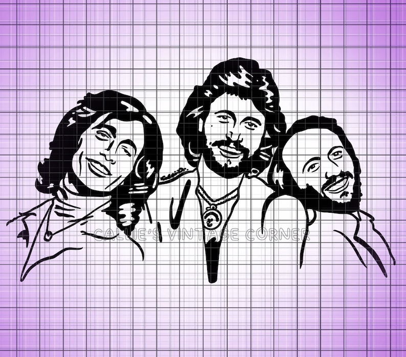 BEE GEES - Brothers Gibb Svg,png,pdf Cut File + Graphic HTV - Robin ...