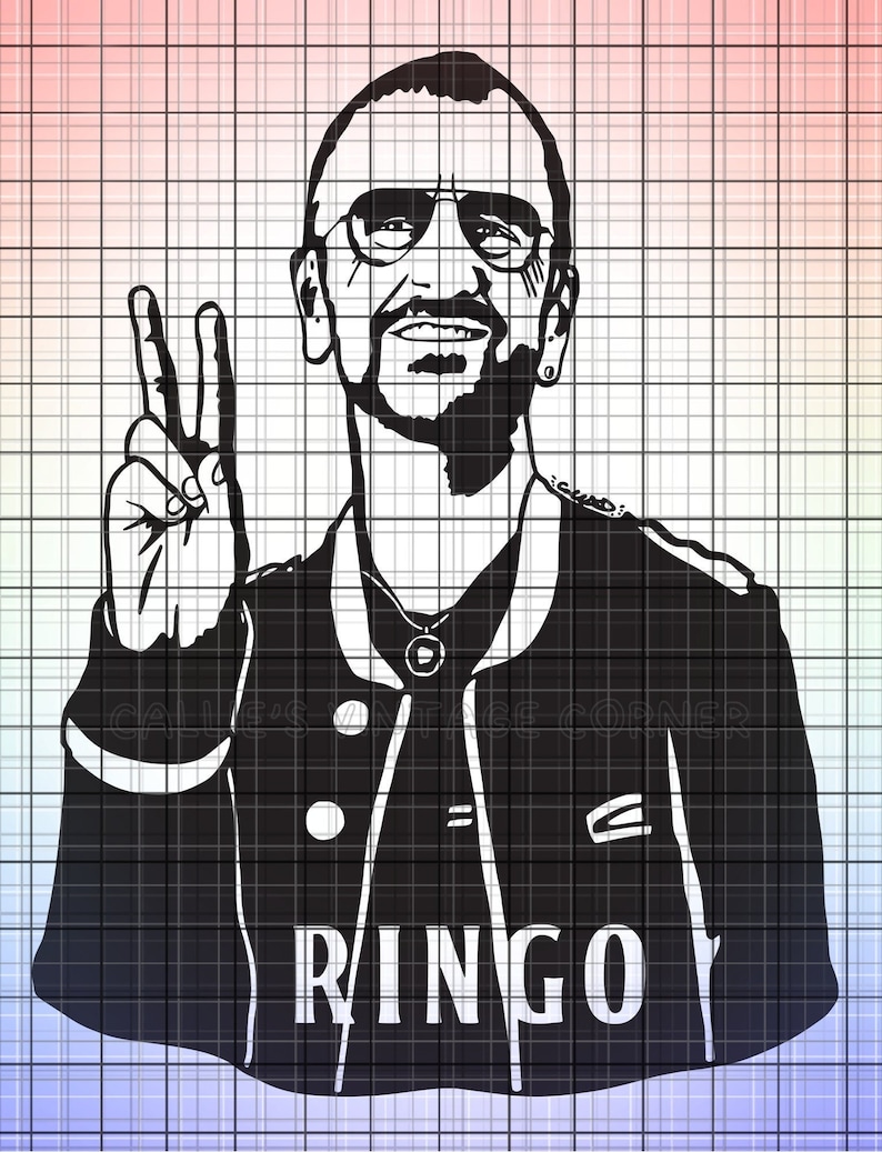 THE BEATLES - Ringo Starr - HTV, Svg,dxf,png,pdf Cut File & Graphic ...
