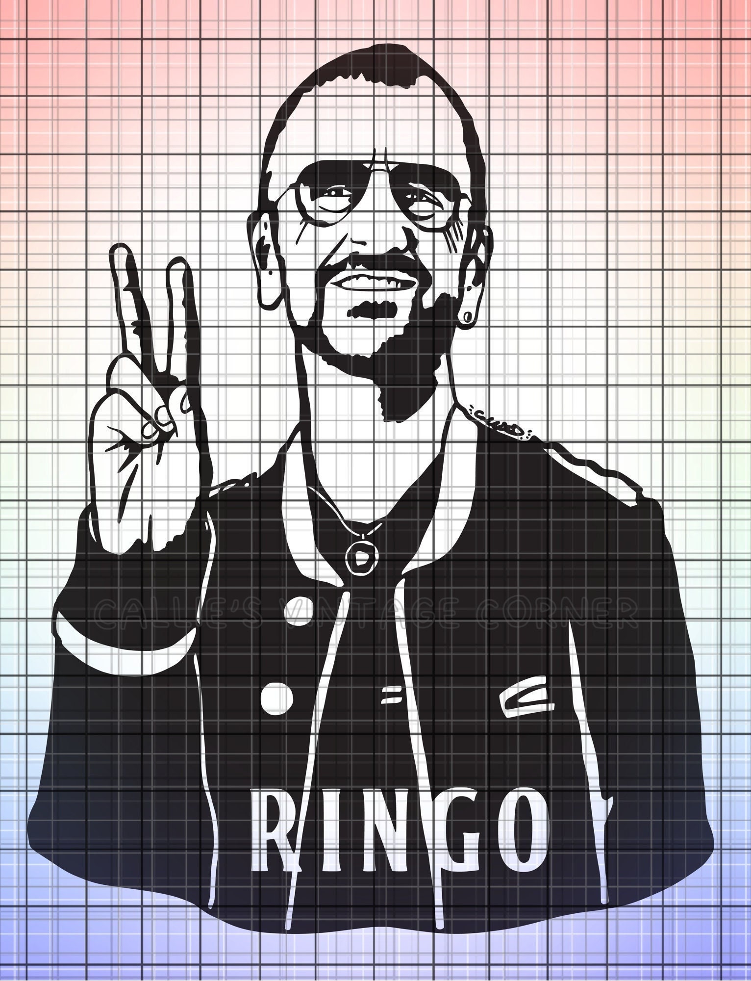 THE BEATLES - Ringo Starr - HTV, Svg,dxf,png,pdf Cut File & Graphic ...