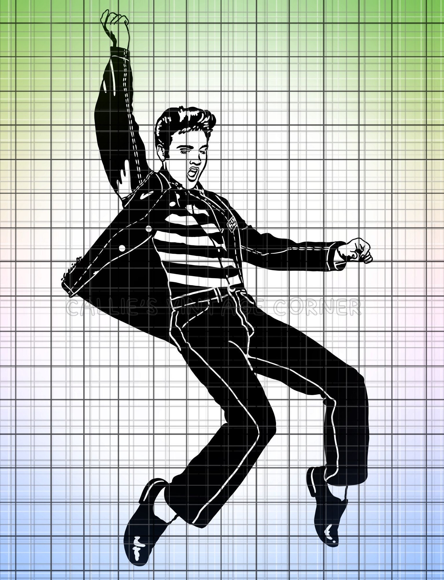ELVIS PRESLEY - Dancing Elvis Aaron Presley the King, Svg,png,pdf Cut ...