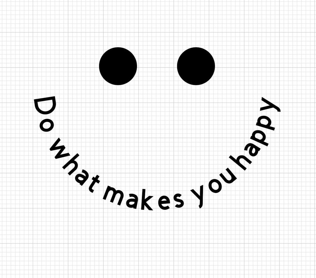 Do What Makes You Happy Smiley Face Pocket - Etsy