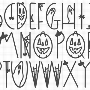 Spooky Alphabet Name or Phrase - Etsy
