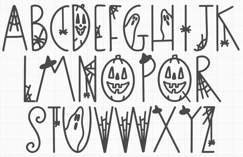 Spooky Alphabet Name or Phrase - Etsy