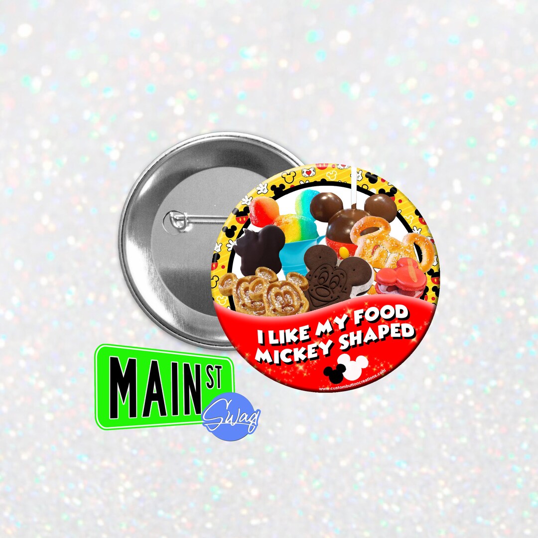 Disney Inspired I Like My Food Mickey Shaped - Customizable 3 Inch ...