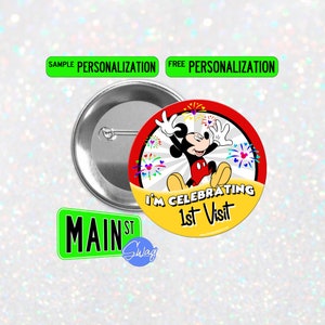 Disney Inspired Mickey Mouse I'M CELEBRATING Button - FREE ...