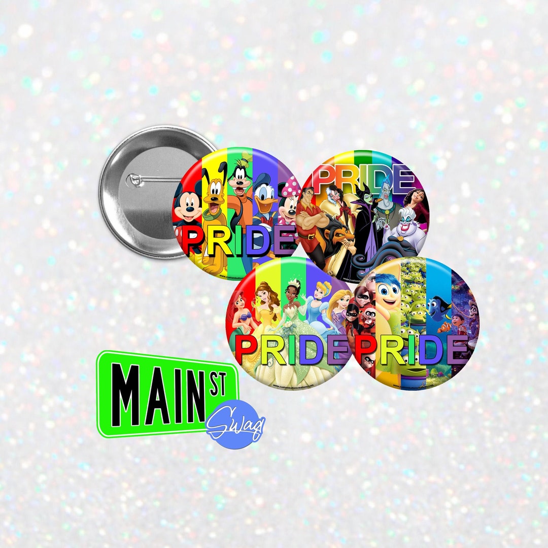 Disney Pixar Inspired PRIDE Buttons, Magnets and Key Chains ...