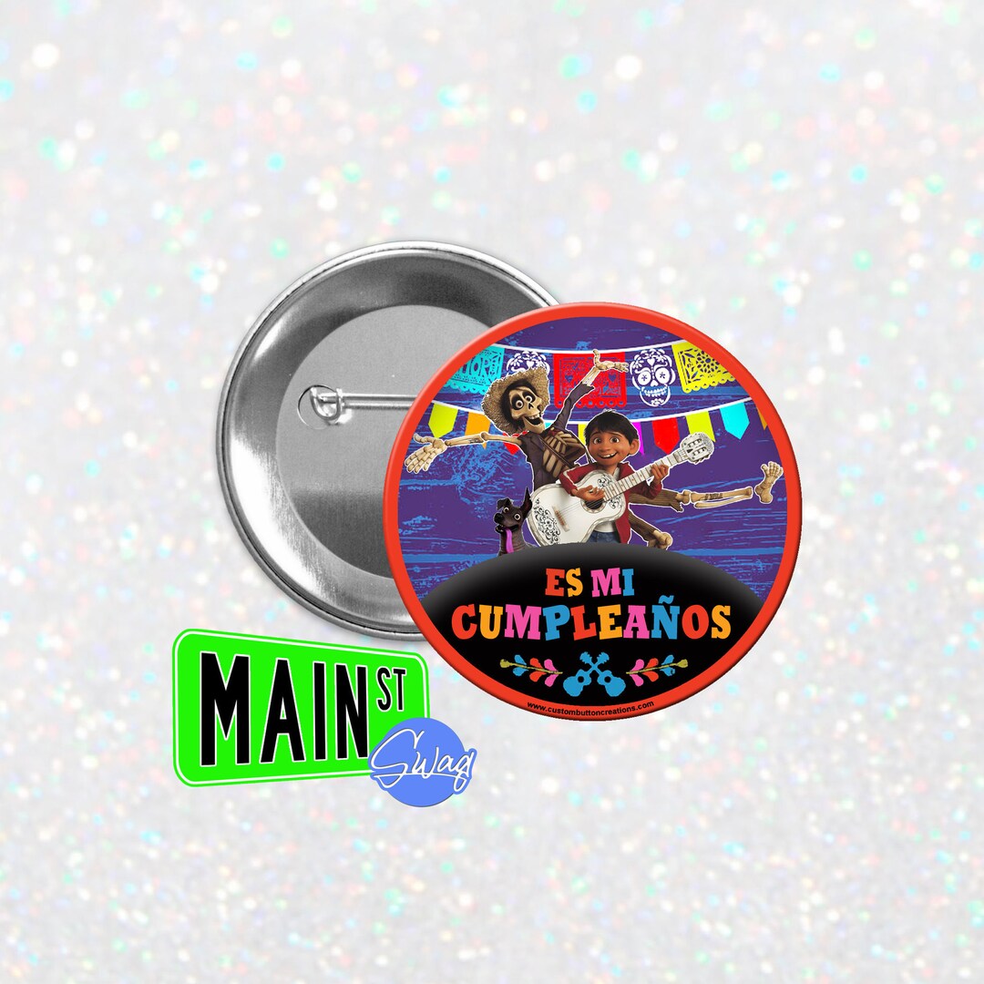 Disney Pixar Inspired COCO Style - Birthday Button - Customizable 3 ...