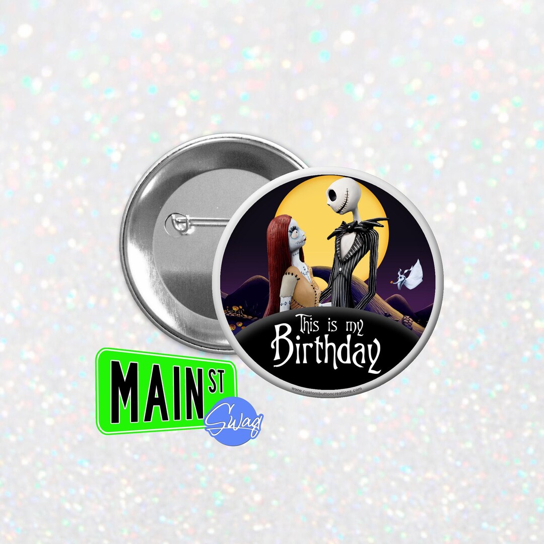 Disney Inspired the Nightmare Before Christmas - Birthday Button ...