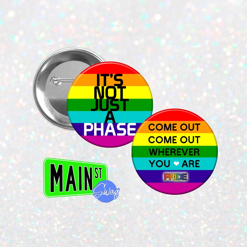 LGBTQ PRIDE Design Buttons Magnets and Key Chains - Etsy