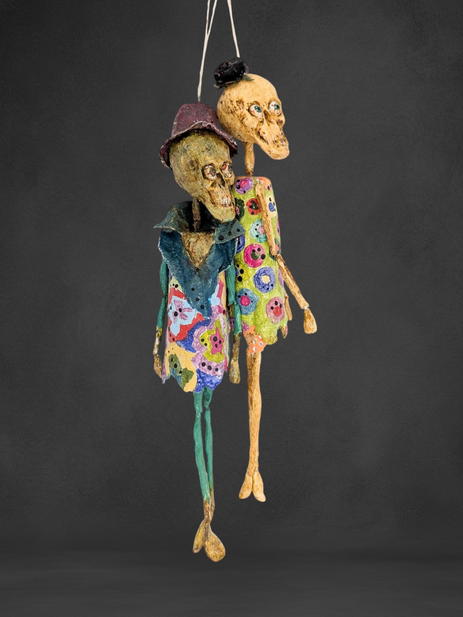 Set of Wall Hanging Mini Skeletons, Primitive Doll – Custom Papier ...