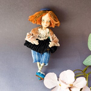 Girl Sitting Figurine 1:12 Scale, One-of-a-kind Doll Miniature for ...