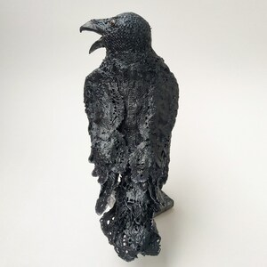 Black Raven Nature Sculpture From Paper-mache and Fabric | Custom Bird ...