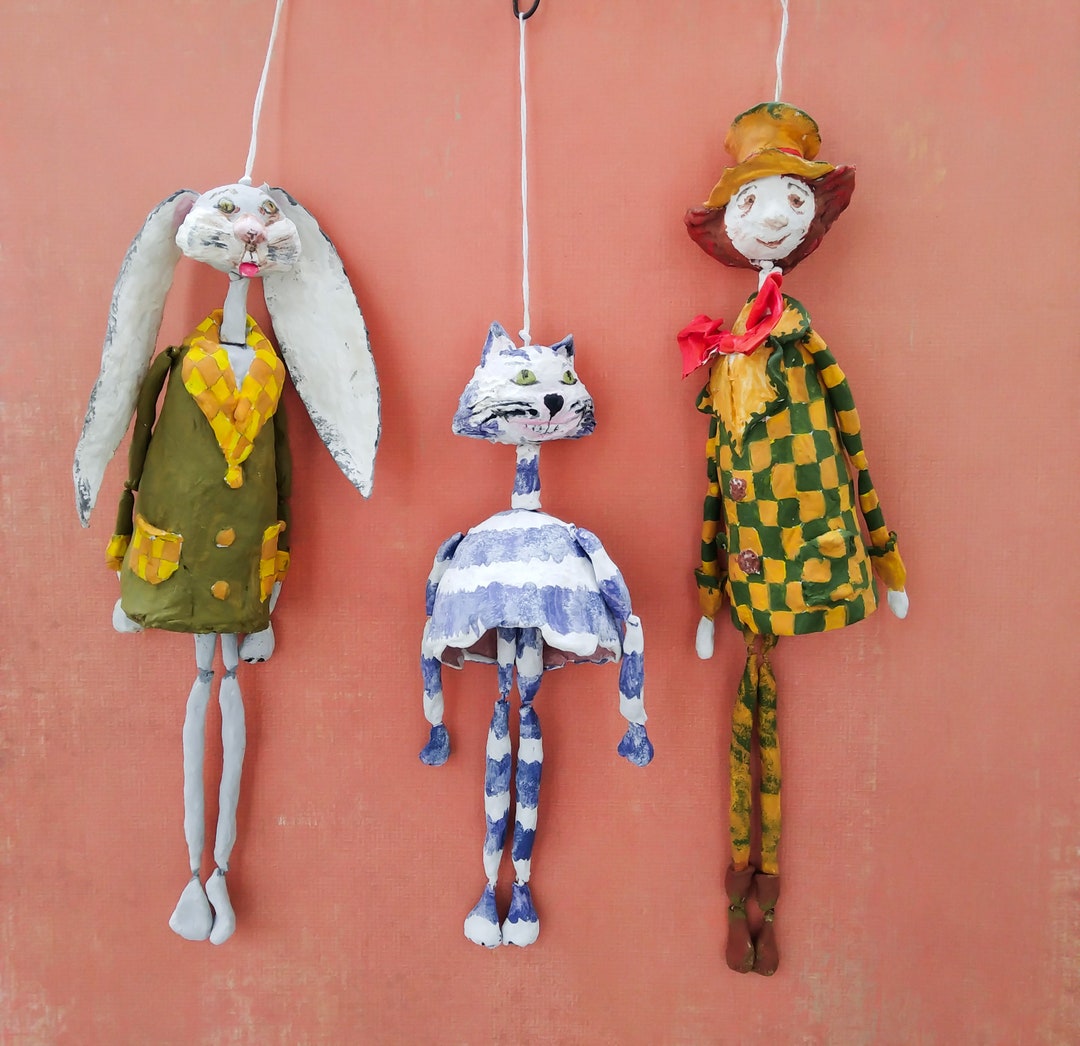 Custom Paper Mache Dolls, Artisan Alice's Theme Fairy Characters ...