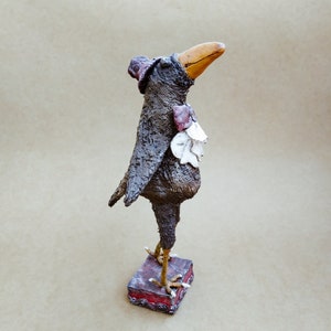Black Raven Nature Sculpture From Paper-mache and Fabric | Custom Bird ...