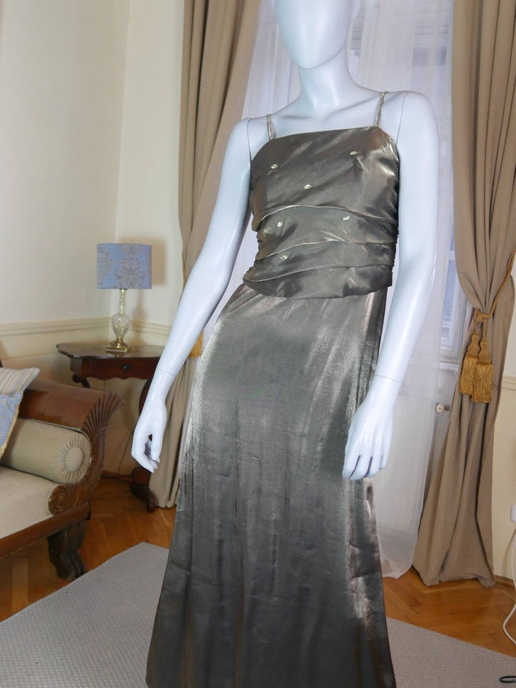 German Vintage Dark Gold Evening Dress Gold Evening Gown W | Etsy