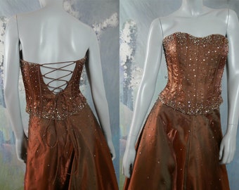 Bronze Evening Gown - Etsy