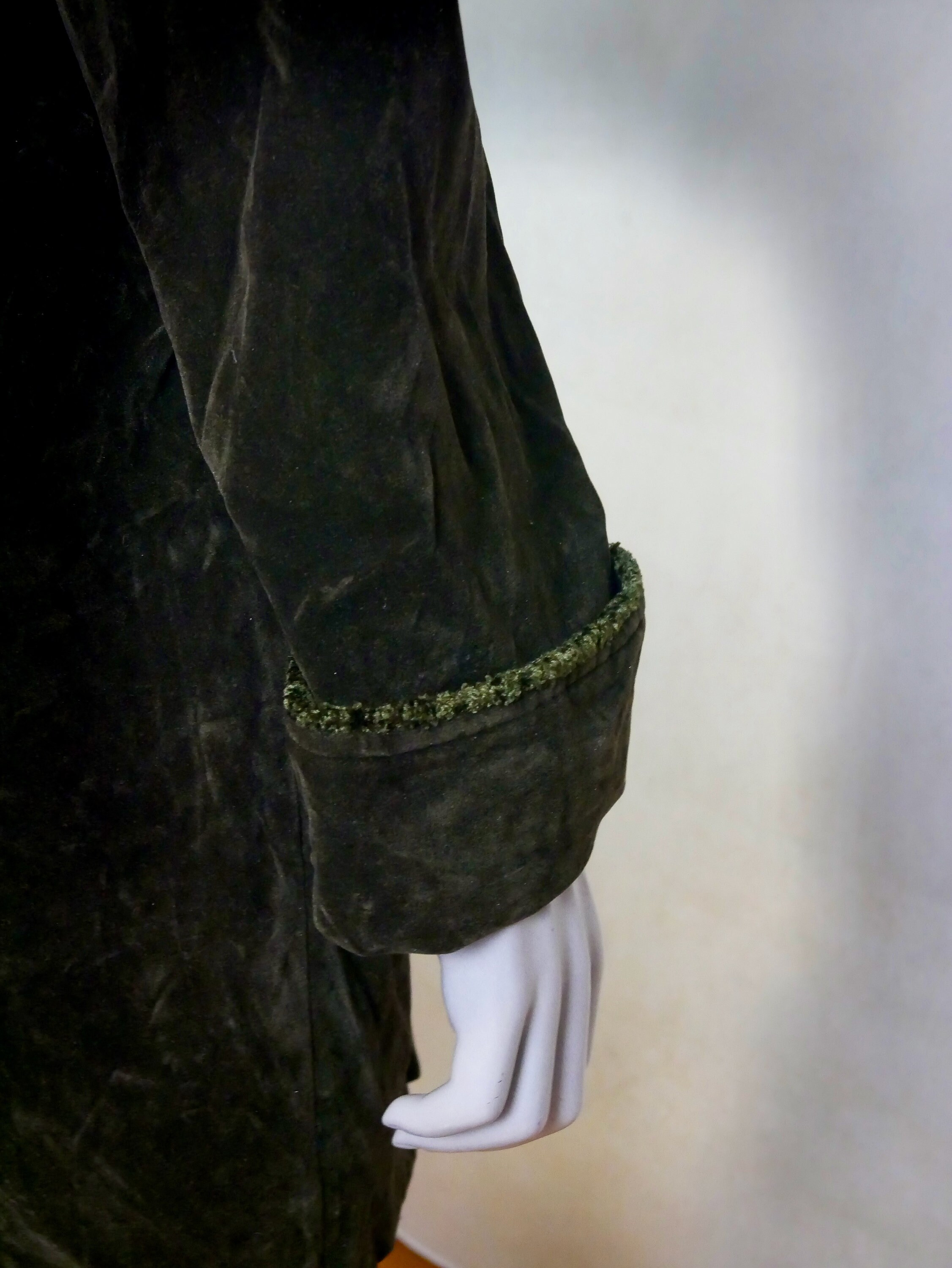 80s Vintage Green Velvet Coat Warm Winter Penny Lane Style - Etsy