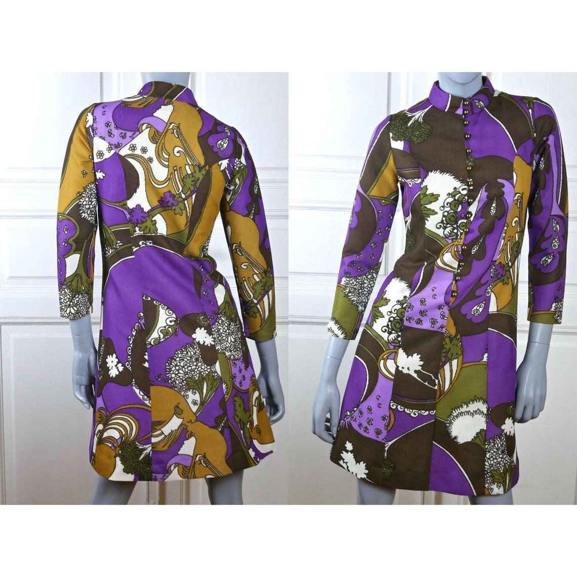 70s Mod Dress - Etsy