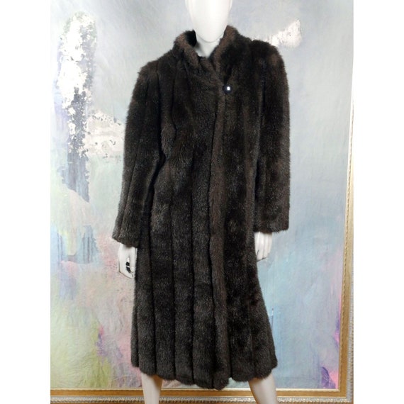 Vintage Faux Mink Fur Coat, European Vintage Below Kn… - Gem