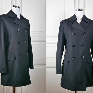 Norwegian Vintage Trench Coat, 1970s Black Double-breasted Macintosh ...