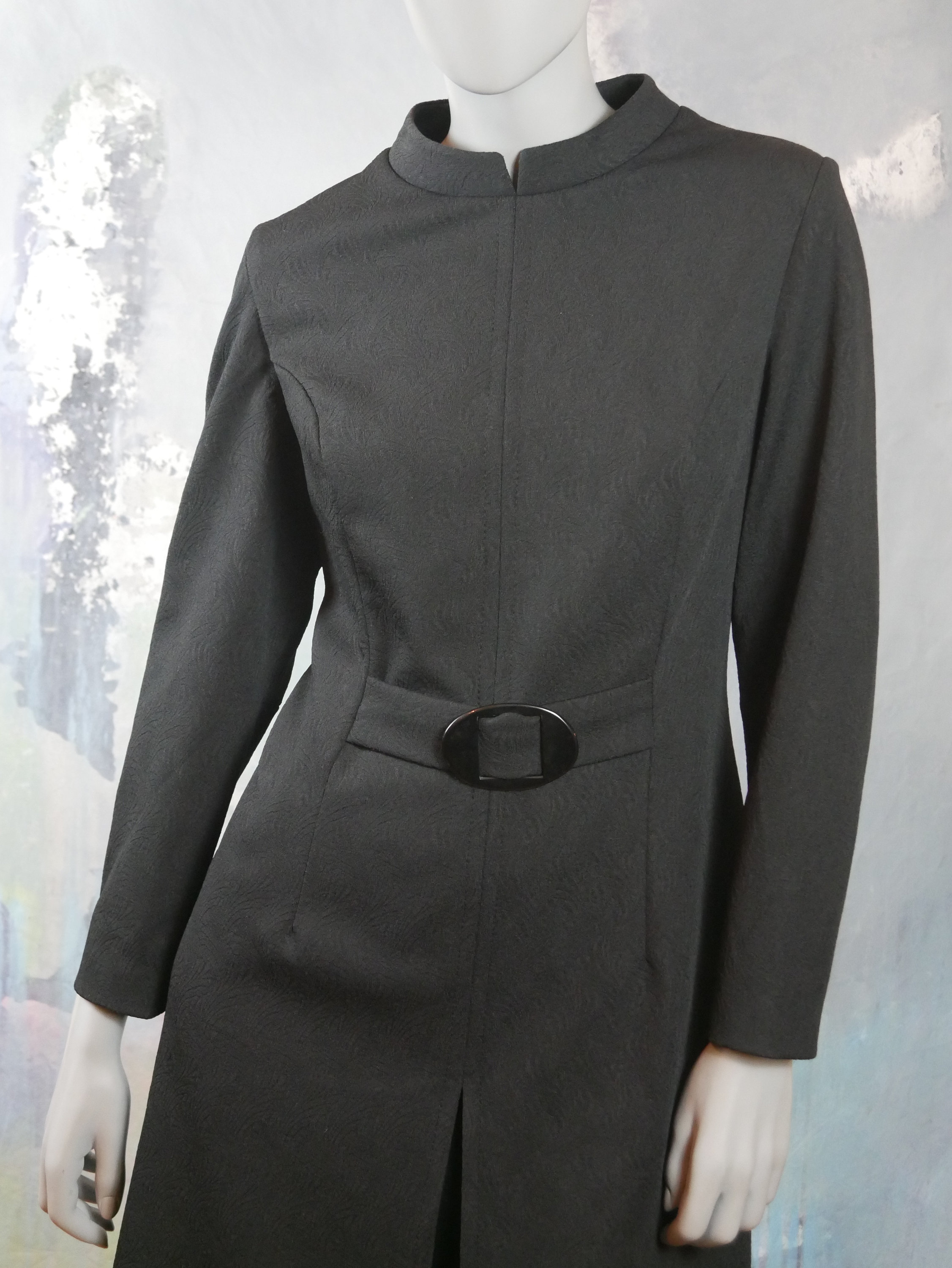 1960s Mod Black Dress European Vintage Long-sleeve | Etsy