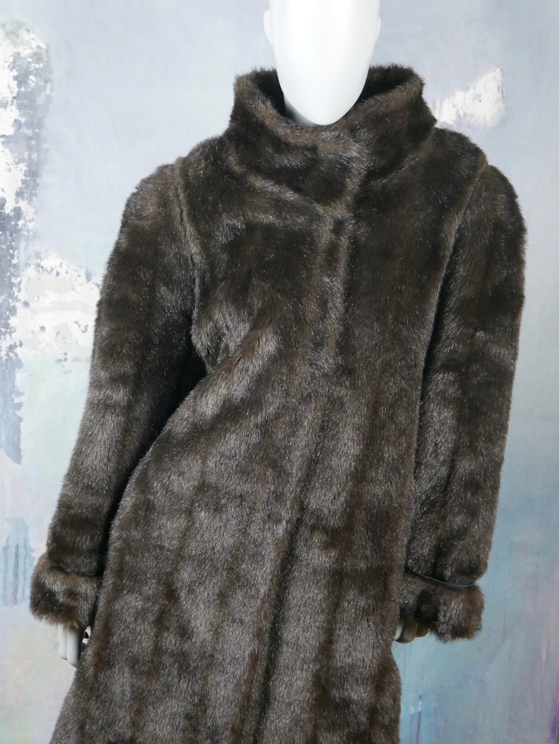 Mink Faux Fur Coat European Vintage Long Fake Fur Coat: Size - Etsy