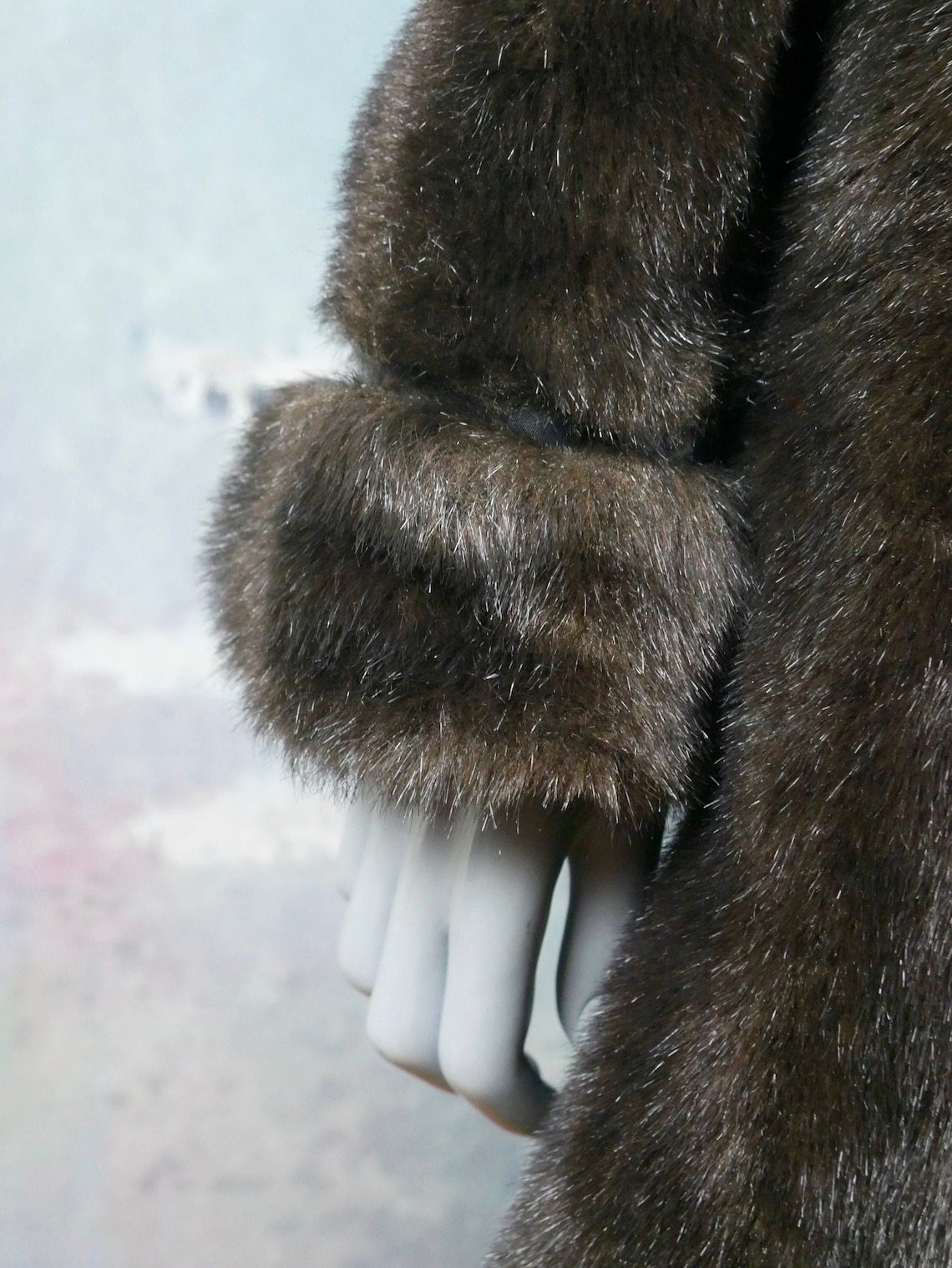 Mink Faux Fur Coat European Vintage Long Fake Fur Coat: Size | Etsy