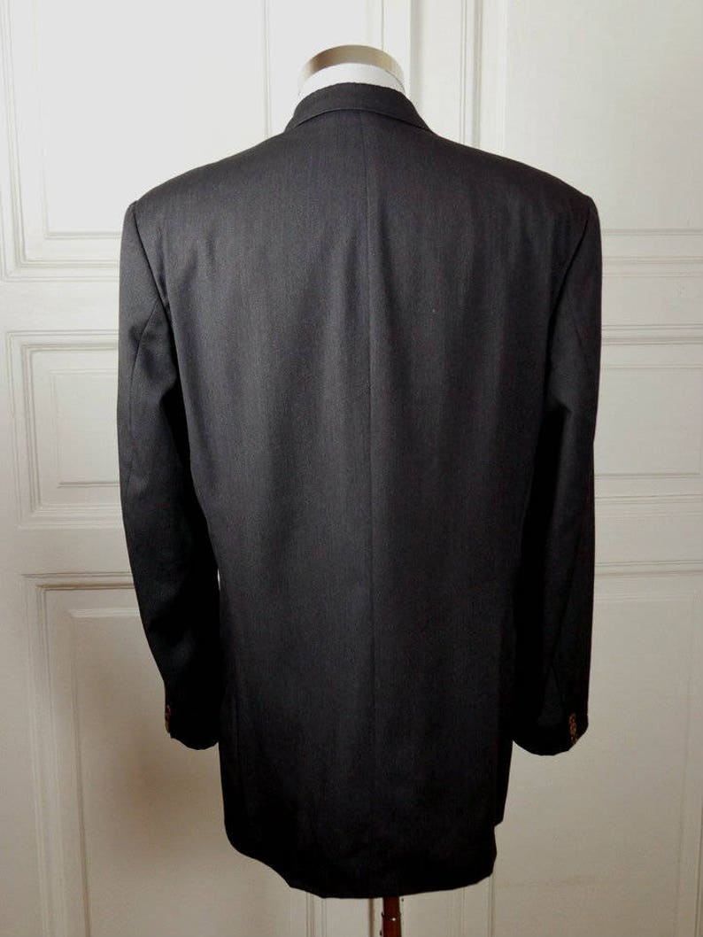 German Vintage Black Blazer Virgin Wool Double-breasted Al - Etsy
