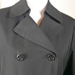 Norwegian Vintage Trench Coat, 1970s Black Double-breasted Macintosh ...