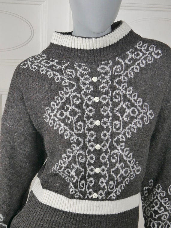 Vintage Knit Mock Turtleneck Sweater, 1990s European … - Gem