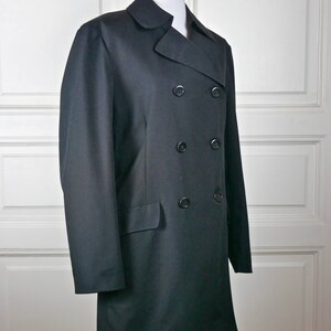 Norwegian Vintage Trench Coat, 1970s Black Double-breasted Macintosh ...