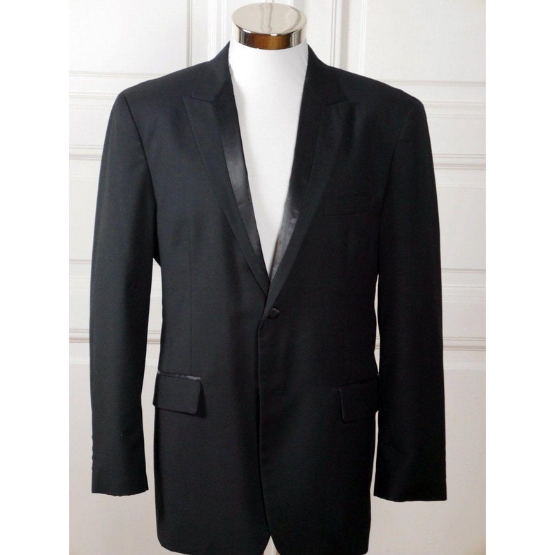 Tuxedo Jacket 90s German Vintage Formal Tux Dinner Blazer W - Etsy