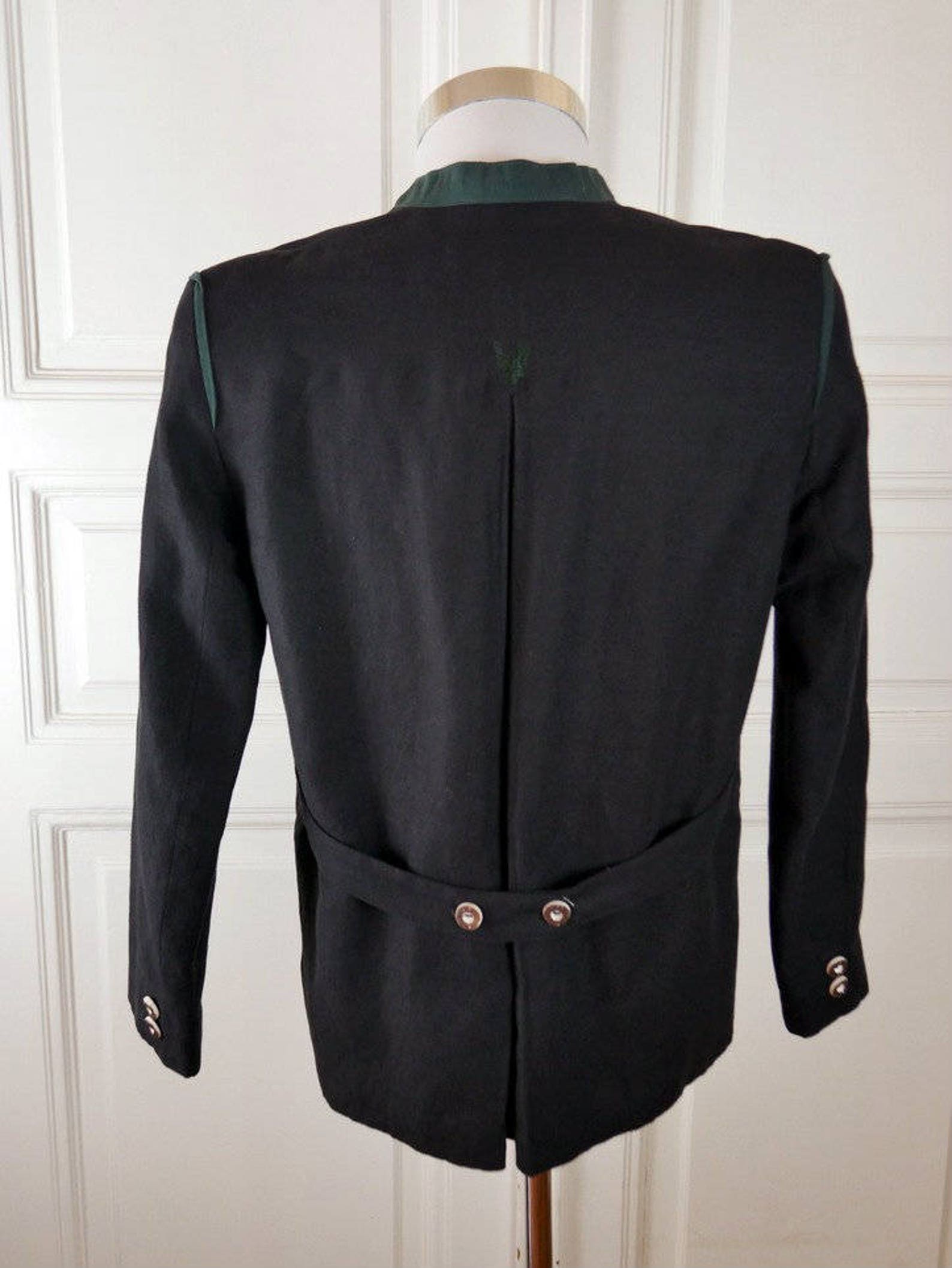 Austrian Vintage Trachten Jacket Black Forest Green - Etsy